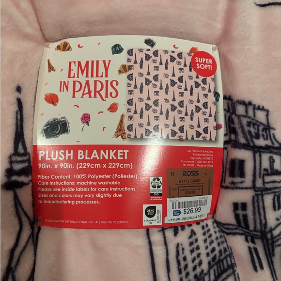Emily in Paris | Bedding | Emily In Paris Plush Blanket | Poshmark
